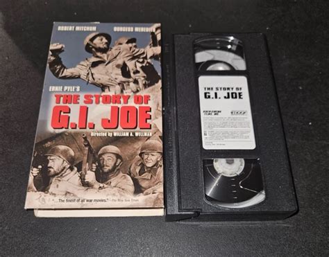The Story Of Gi Joe Vhs 1945 Robert Mitchum Burgess Meredith Rare