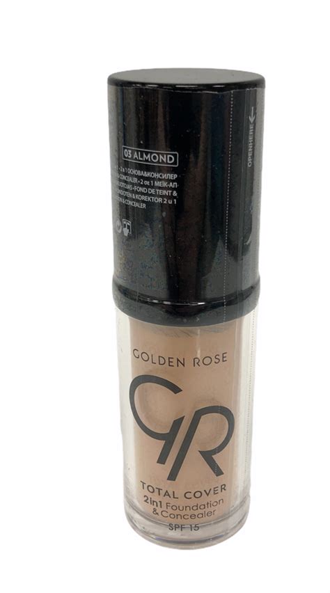 Golden Rose Total Cover 2in1 Foundation And Concealer Spf15 30ml101oz