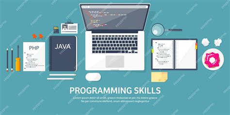 Premium Vector Programming And Coding Flat Computing Background Code Hardware Software Web