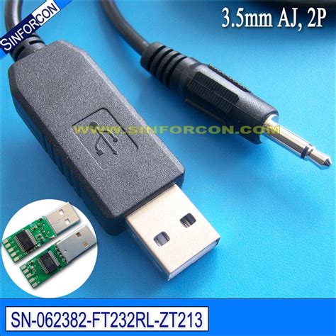 Ftdi Ft232 Usb Rs232 Serial Adapter Cable With 3 5mm Jack 2 Pole In