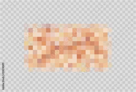 Censor Blur Effect Texture Isolated On Transparent Background Blurry Pixel Color Censorship