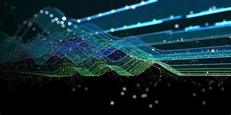 Abstract Background Polygonaly Wavy In Web Grid With Blurred Lines Defocus On Dark Blue Big