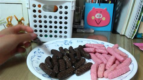 딸기맛새우깡 초코맛새우깡 먹기 먹방 Youtube