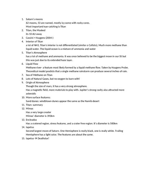 Saturn Notes Lecture 25 Astronomy Of The Solar System Astr 1010 Docsity