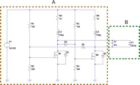 A Circuit Diagram Of The Royer Oscillator Including Dc Power Supply