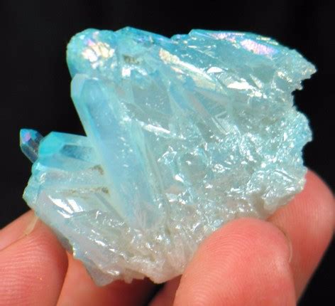 The Other Side of the Sun | Aqua Aura Titanium Flame Quartz Cluster