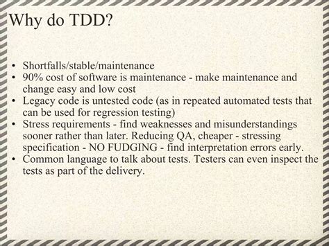 Test Driven Developmentforphp Ppt