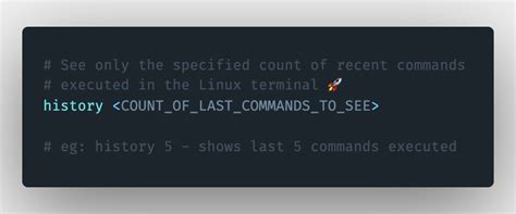 How To See Only The Specified Number Of Commands Executed So Far Or The History Of Commands