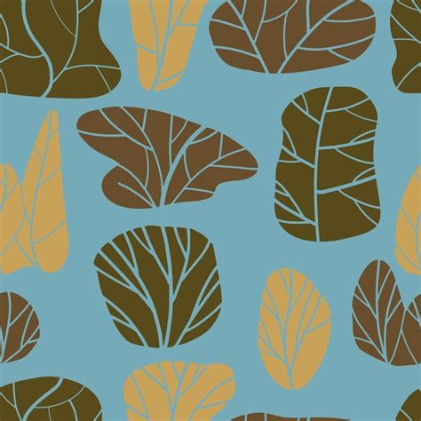 Premium Vector Abstract Trees Contemporary Ornament Vector Seamless
