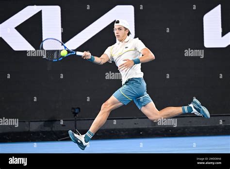 Melbourne Australia 18th Jan 2024 Arthur Cazaux Of France During