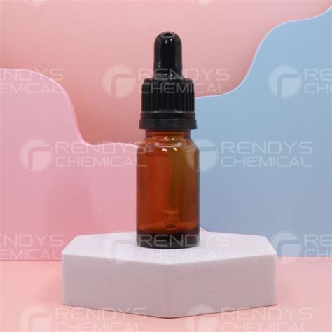 Botol Pipet Kaca Bening Amber Tutup Botol Hitam 10 ML Glass Bottle