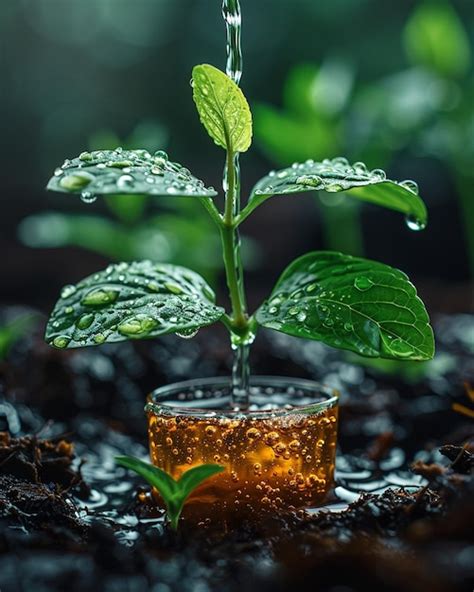 Premium Photo Biofertilizer Tea Brew Compost Manure Background