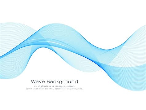 블루 웨이브 우아한 배경 무료 벡터