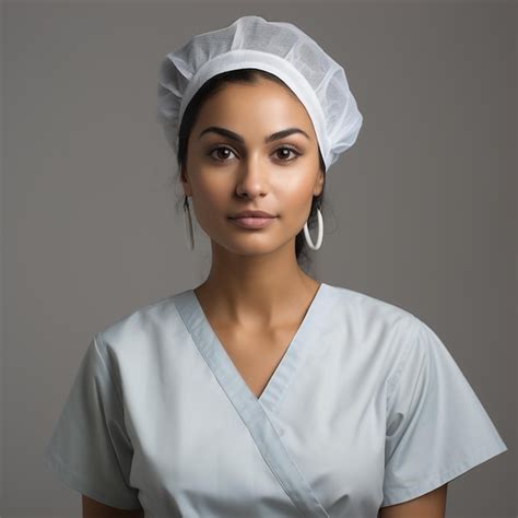 A Indian Nurse Isolated On White Background Premium Ai Generated Image