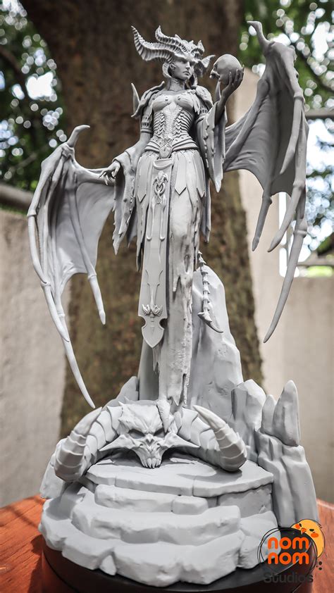 Lilith From Diablo 3d Printed Pinup Statue Fan Art Garage Etsy