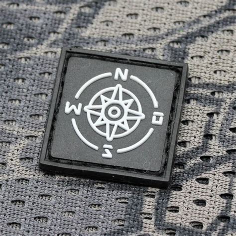 Mini Pvc Patch Abzeichen Everyday Carry Kompass Bushcraft Gps Klett Edc