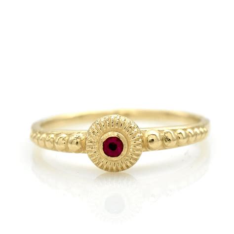 Golden Ruby Ring Rings By Ji Jewelry