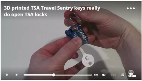 D Printed Tsa Travel Sentry Keys Really Do Open Tsa Locks
