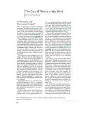 The Causal Theory Of The Mind The Role Of Philosophy In Course Hero