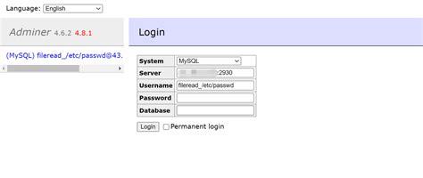 adminer 远程文件读取 cve 2021 43008 vul wiki 知识库