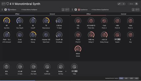 4 V Monotimbral Synth Patchstorage