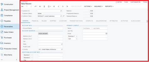How To Create A New Customer In Acumatica Germinit