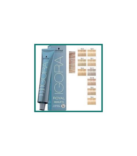 Schwarzkopf Tinte Igora Royal Highlifts 60 Ml 10 4 Rubio Platino Beige