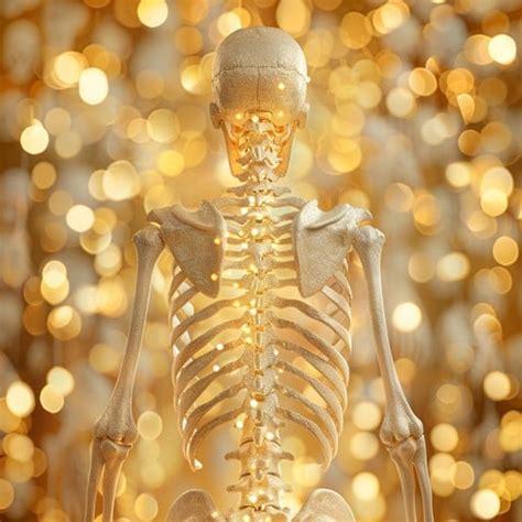 Free Illuminated Skeleton Display Photo Skeleton Illuminated Golden