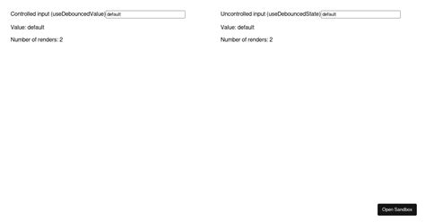 Use Debounced State Demo Codesandbox