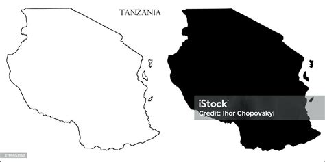 Tanzania Blank Map Tanzania Map Outline Vector Images Stock