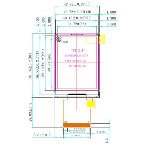 2 4 Inch Qvga Small Tiny Transflective Lcd Display