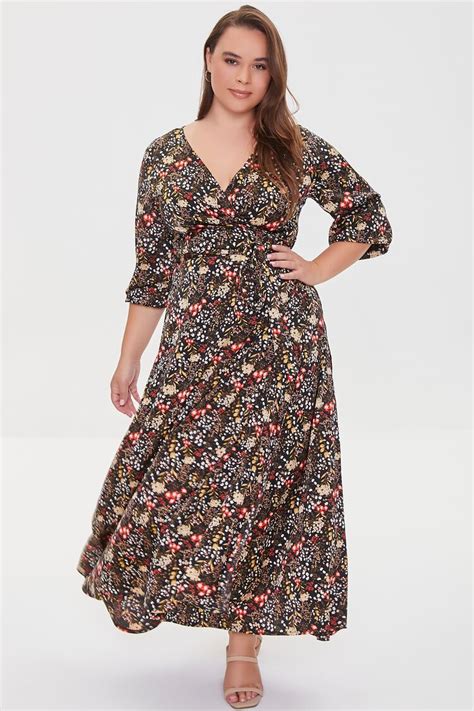 Plus Size Floral Print Maxi Dress Forever21us