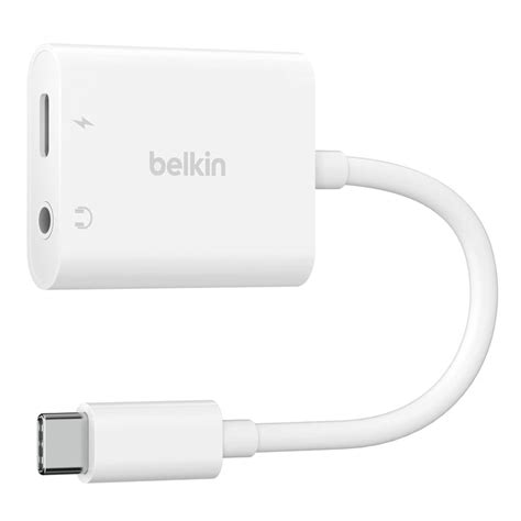 อะแดปเตอร์หูฟัง Belkin Usb C To 35 Audiousb C Charger Adapter Supp