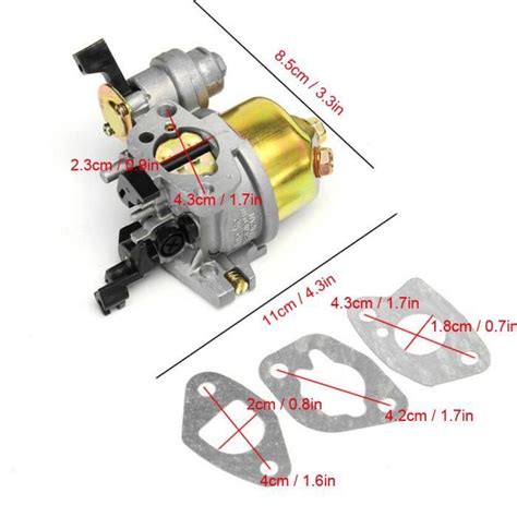 Kit Carburateur Démarreur à Rappel Bobine d Allumage Bougie d Allumage Commutateur Tuyau Adapte
