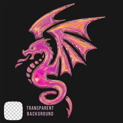 Premium PSD | Psd dispersion glass dragon shapes 3d rendering