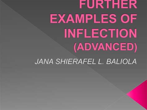 Further Examples Of Inflection Ppt Free Download