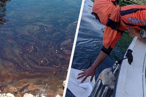 Karagatan Sa S Leyte Nakaranas Ng Oil Spill Abs Cbn News