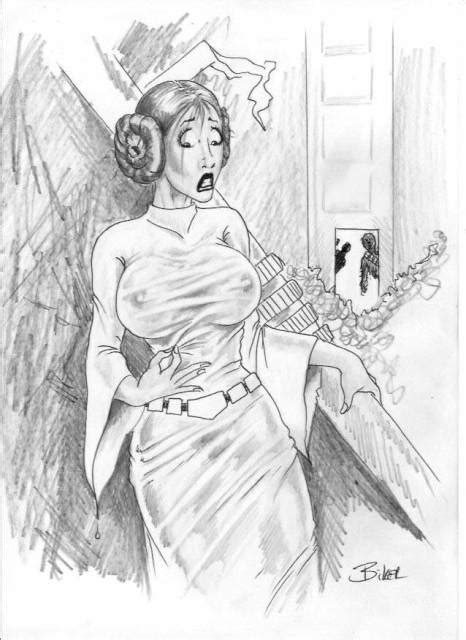 Rule 34 1girls A New Hope Areolae Bikerbloke Black And White