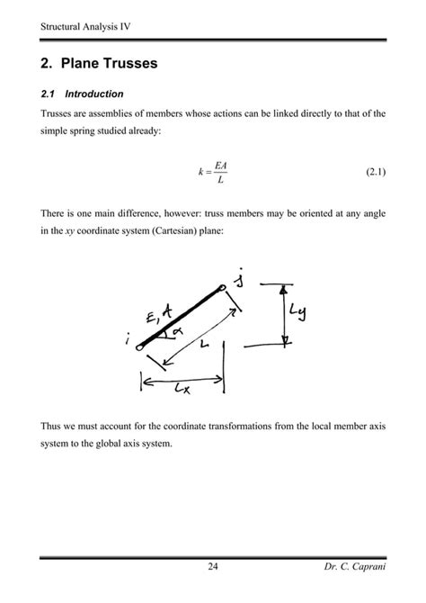 Matrix Stiffness Method 0910 Pdf Physics Science