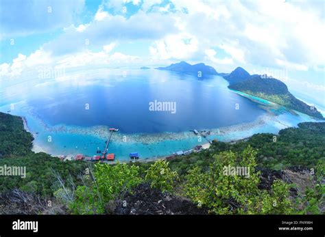 View Of Tun Sakaran Marine Park From Bohey Dulang Island Semporna