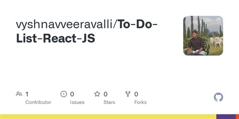Github Vyshnavveeravalli To Do List React Js