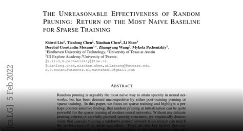 Paper Page The Unreasonable Effectiveness Of Random Pruning Return