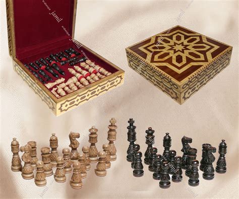 Resin Chess Set Resin Pieces Set In Dark Brown And Off White Are