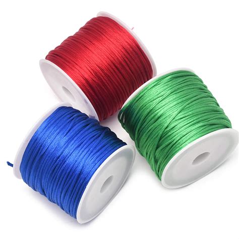 Cordão de Cetim 1 5mm Contas De Silicone