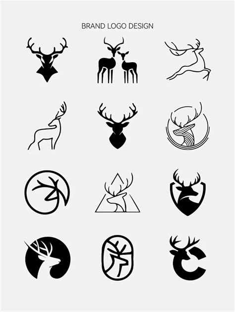 鹿logo设计合集！高级感简约大气！干货！ 小红书 花瓣网