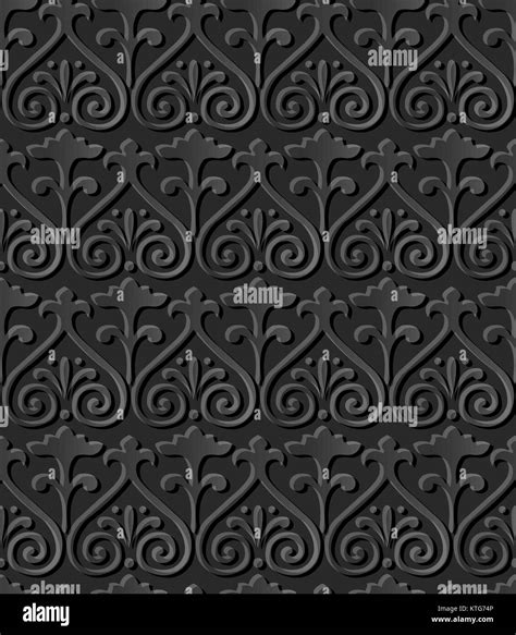 Dark 3D Paper Art Curve Spiral Cross Flower Stock Vector Image Art