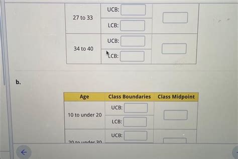 Solved Determine The Upper And Lower Class Boundaries And