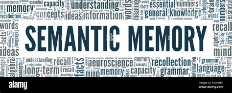 Semantic Memory Vector Illustration Word Cloud Isolated On White
