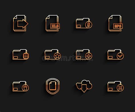 Set Line Delete Folder Document Protection Concept Next Page Arrow