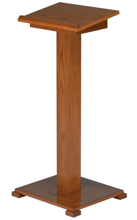 Wooden Lectern With Storage Top